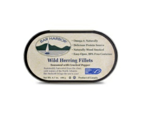 Bar Harbor Wild Herring Fillets Seasoned with Cracked Pepper 190g ...